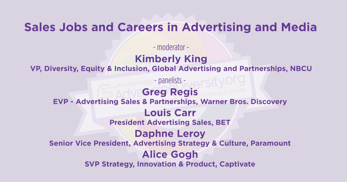 Advancing Diversity Week: Sales Jobs and Careers in Advertising and ...