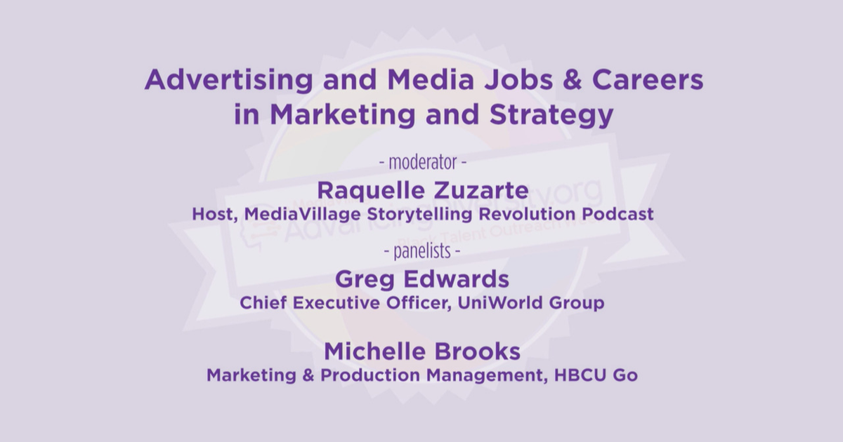 Advancing Diversity Week: Advertising and Media Jobs and Careers in ...