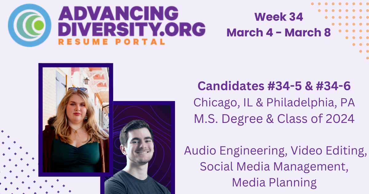 Sam from DePaul University and Avery from Temple University are Eager ...