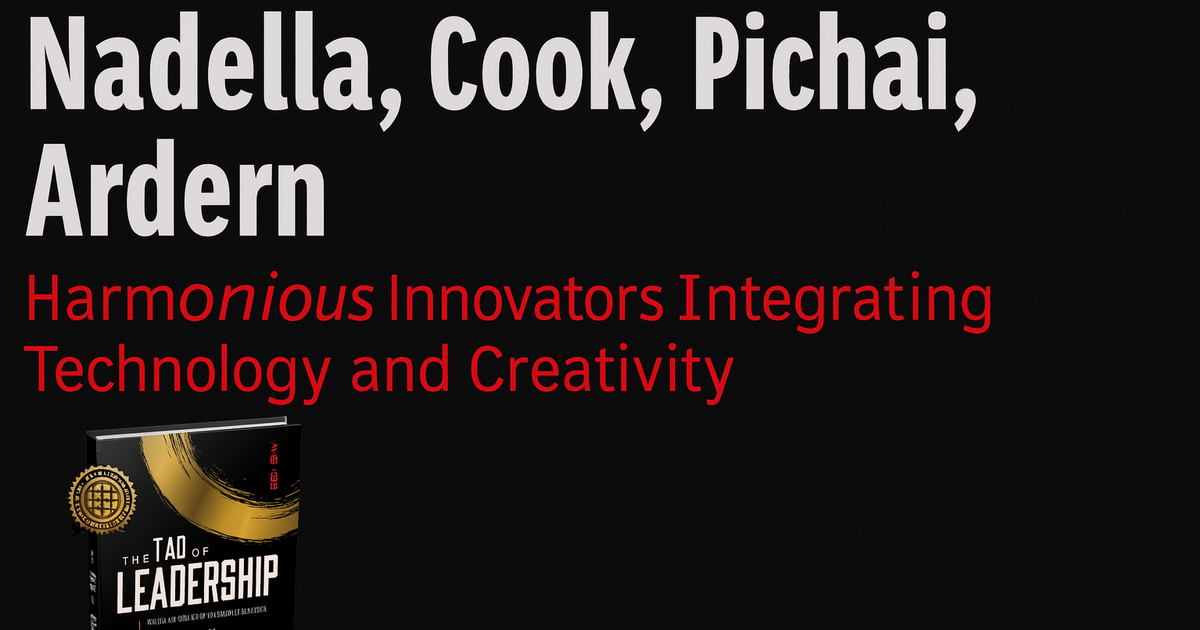 Nadella, Cook, Pichai, Ardern: Harmonious Innovators Integrating Technology and Creativity ...